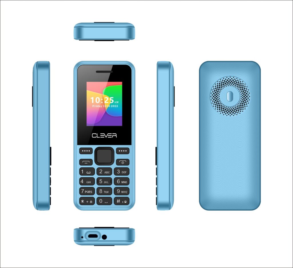 TELEPHONE PORTABLE CLEVER C4 BLEU - TECHGATE